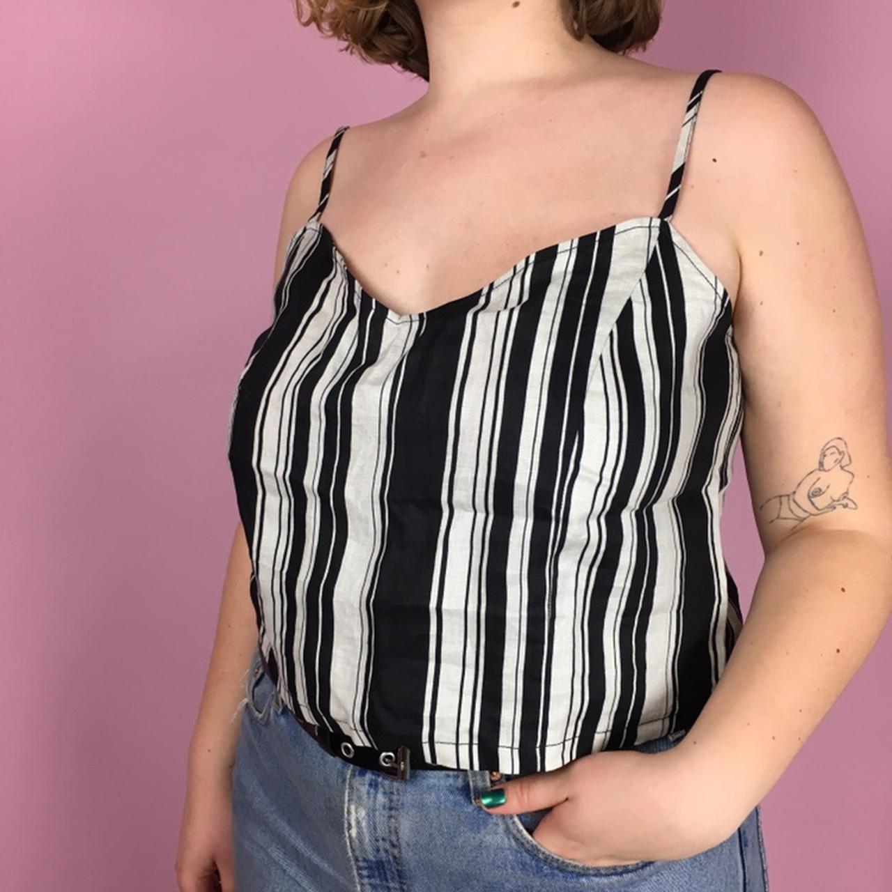 ♥️ ASOS Curve asos plus size vertical ivory and black... - Depop