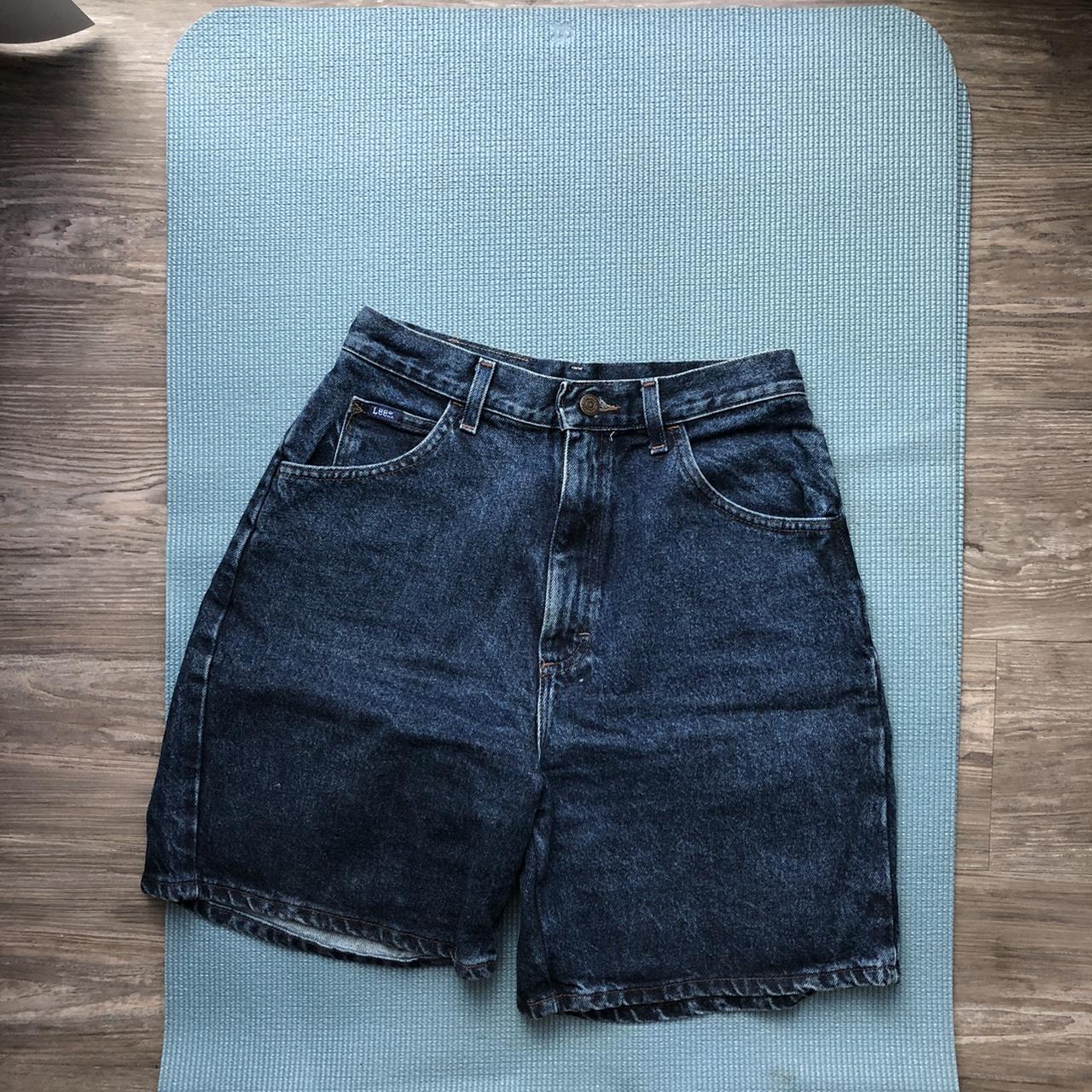 Very high waisted lee shorts. Dark wash denim. Very... - Depop