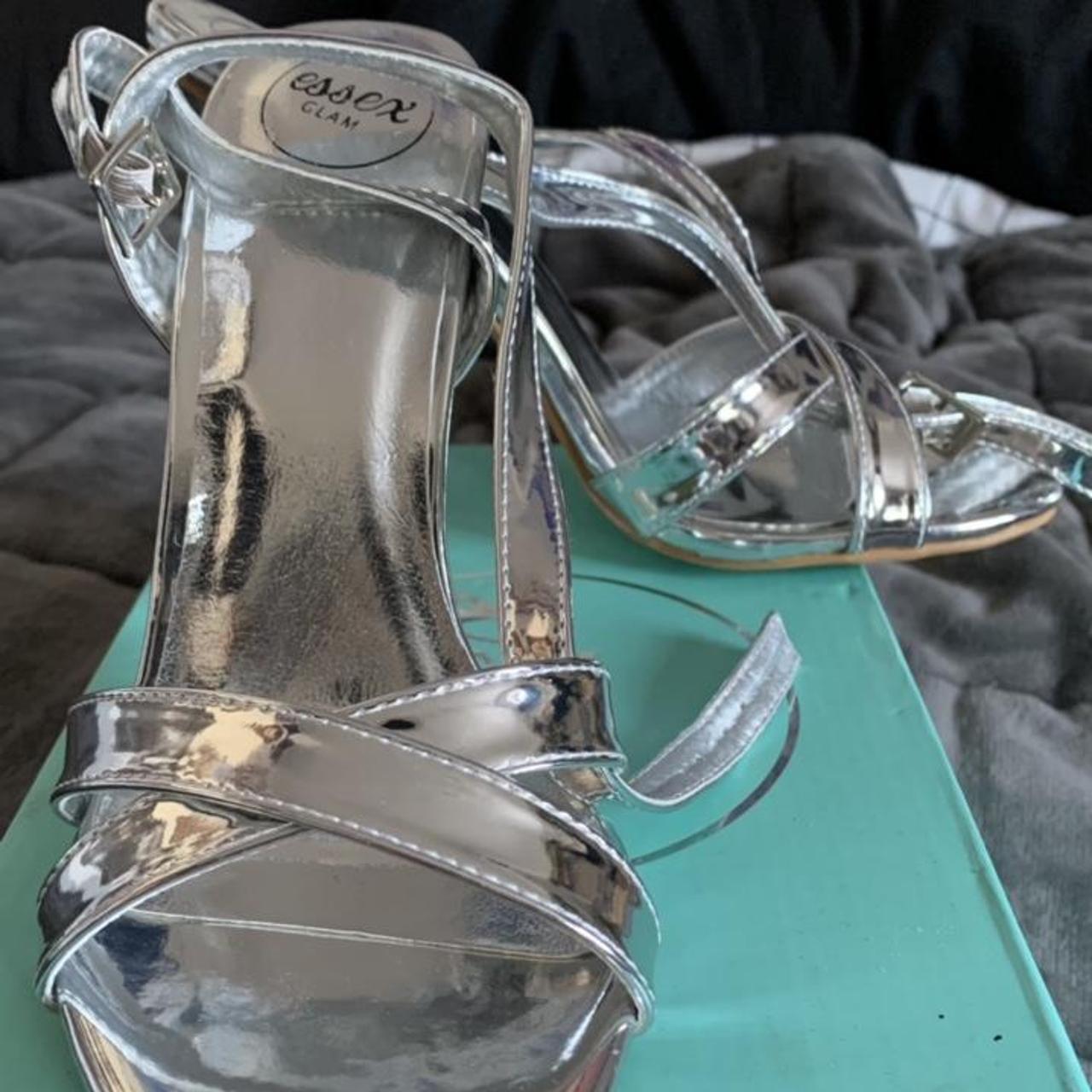Women's Silver Sandals | Depop