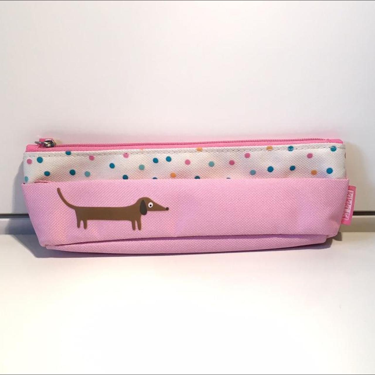 A cute pink dachshund dog pencil case from Kikki K.... - Depop