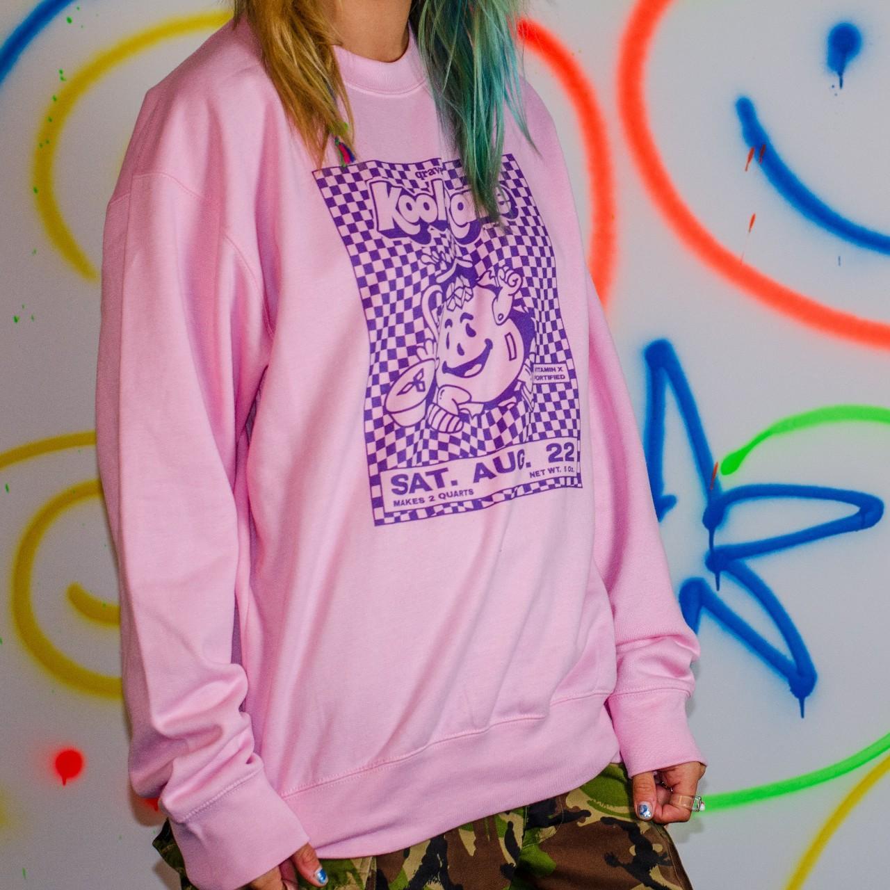 Kool-Rave purple 90s rave flyer sweater in baby... - Depop