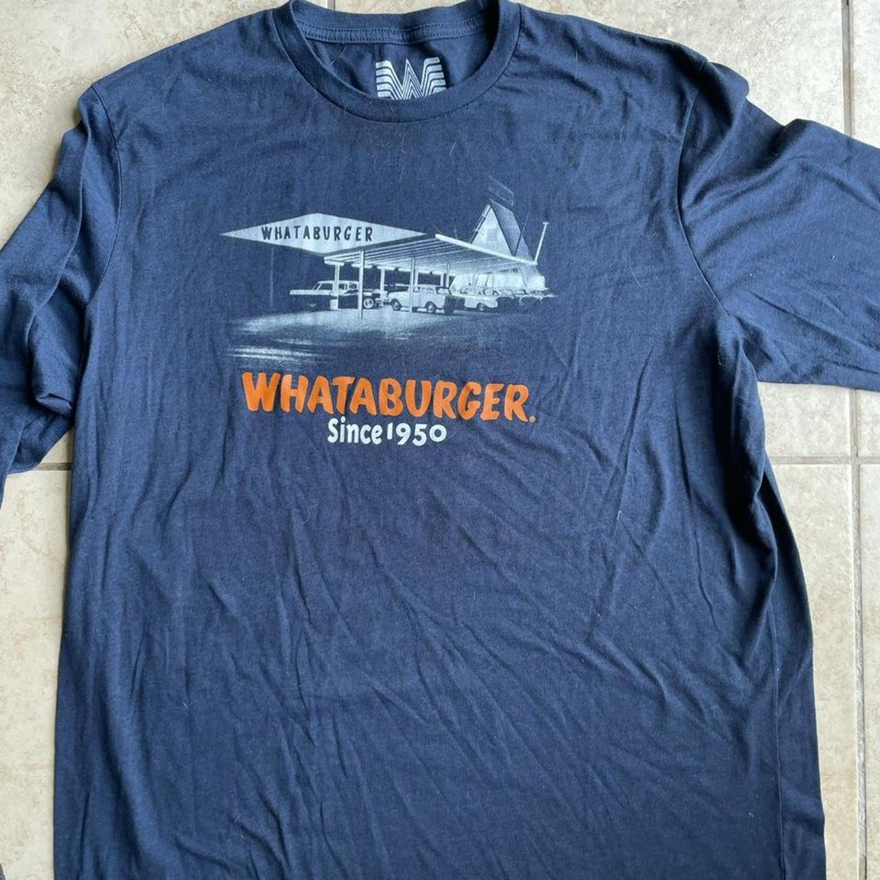 Navy blue Whataburger long sleeve Tagged an XL In... - Depop