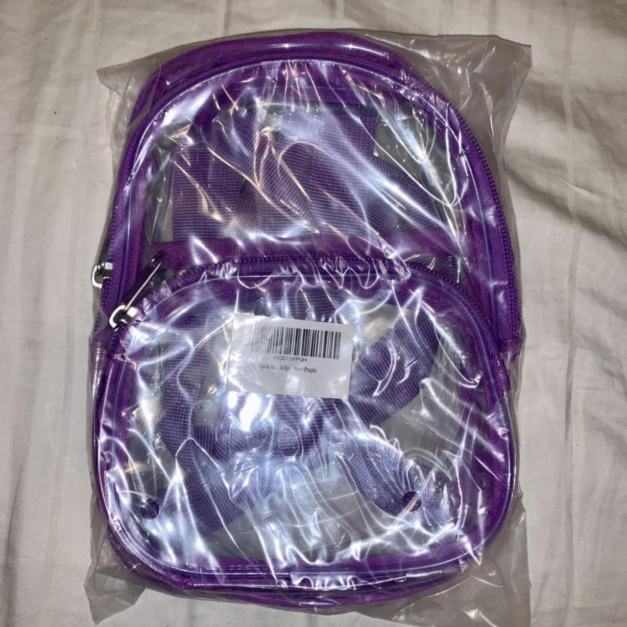 Clear Purple Mini Backpack - Purchased on Amazon... - Depop