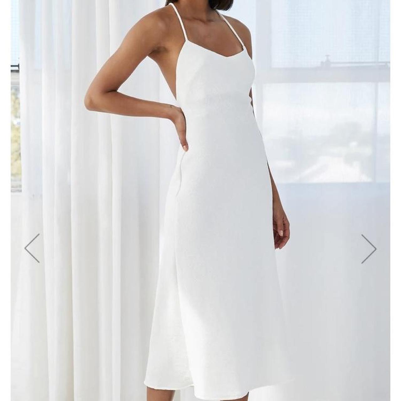 by johnny mia cross back midi dress, worn once for... | Depop