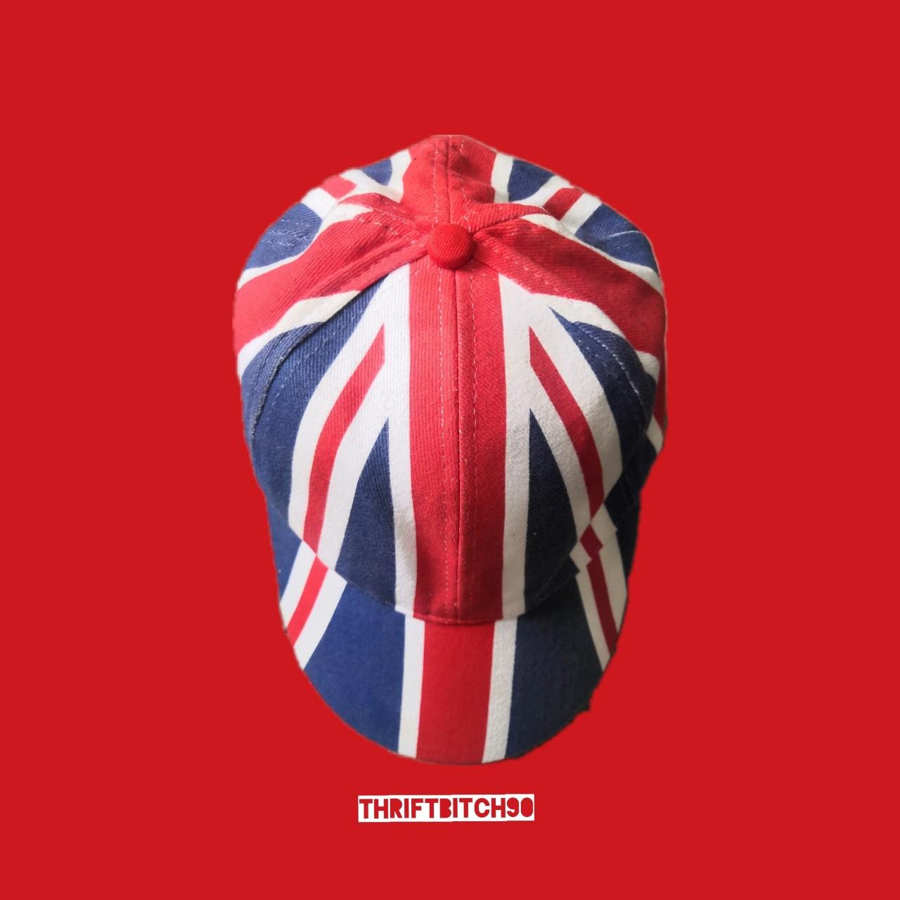 Unisex vintage Union Jack cap One Size-Velcro... - Depop