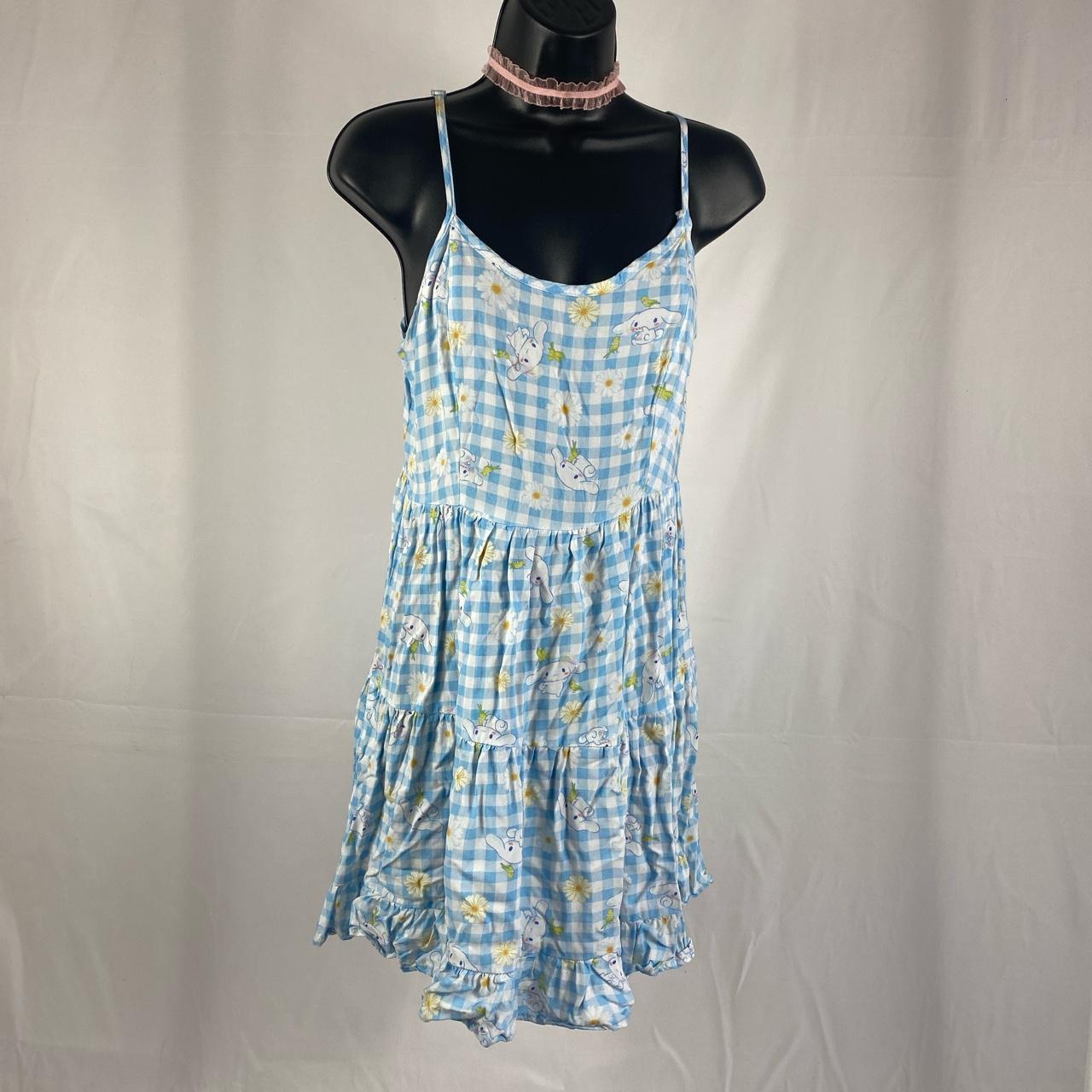 Sanrio Women's Blue and White Dress | Depop