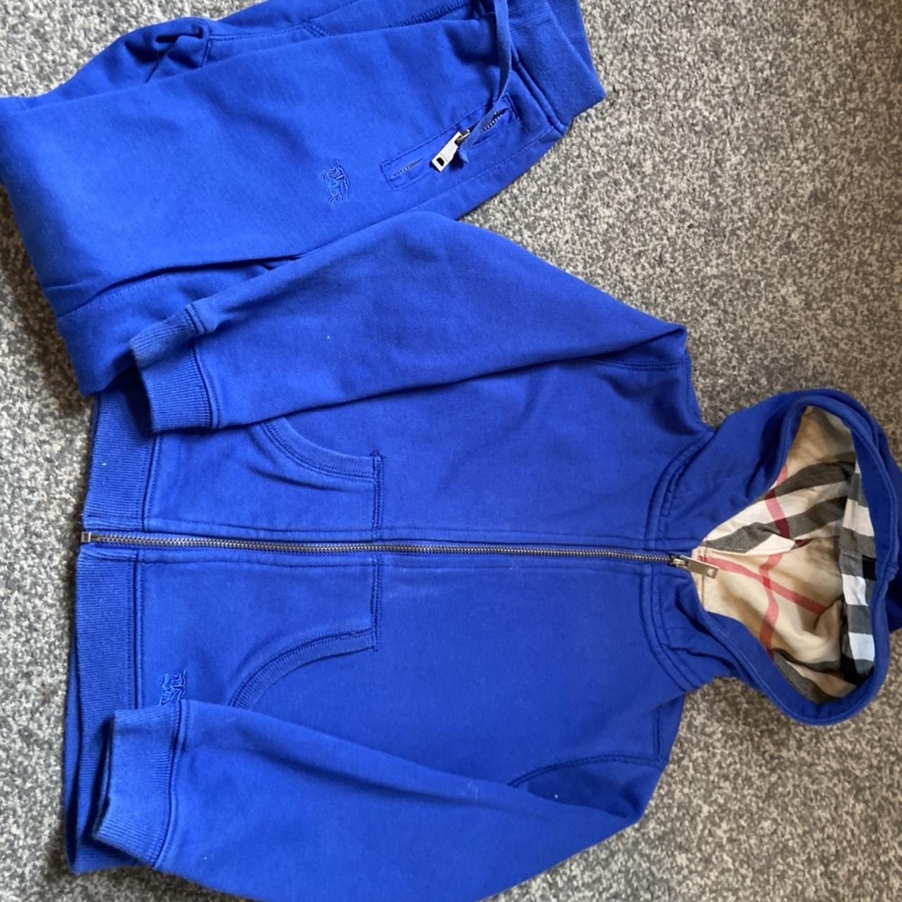 Age 3 royal blue Burberry tracksuit and top.... - Depop