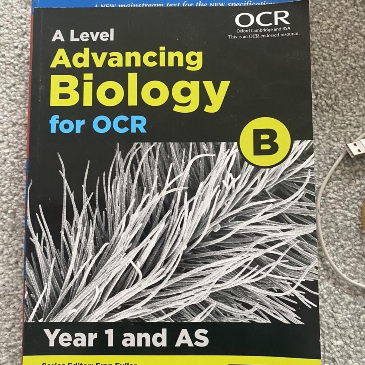 A level biology for ocr, year 1/as textbook... - Depop