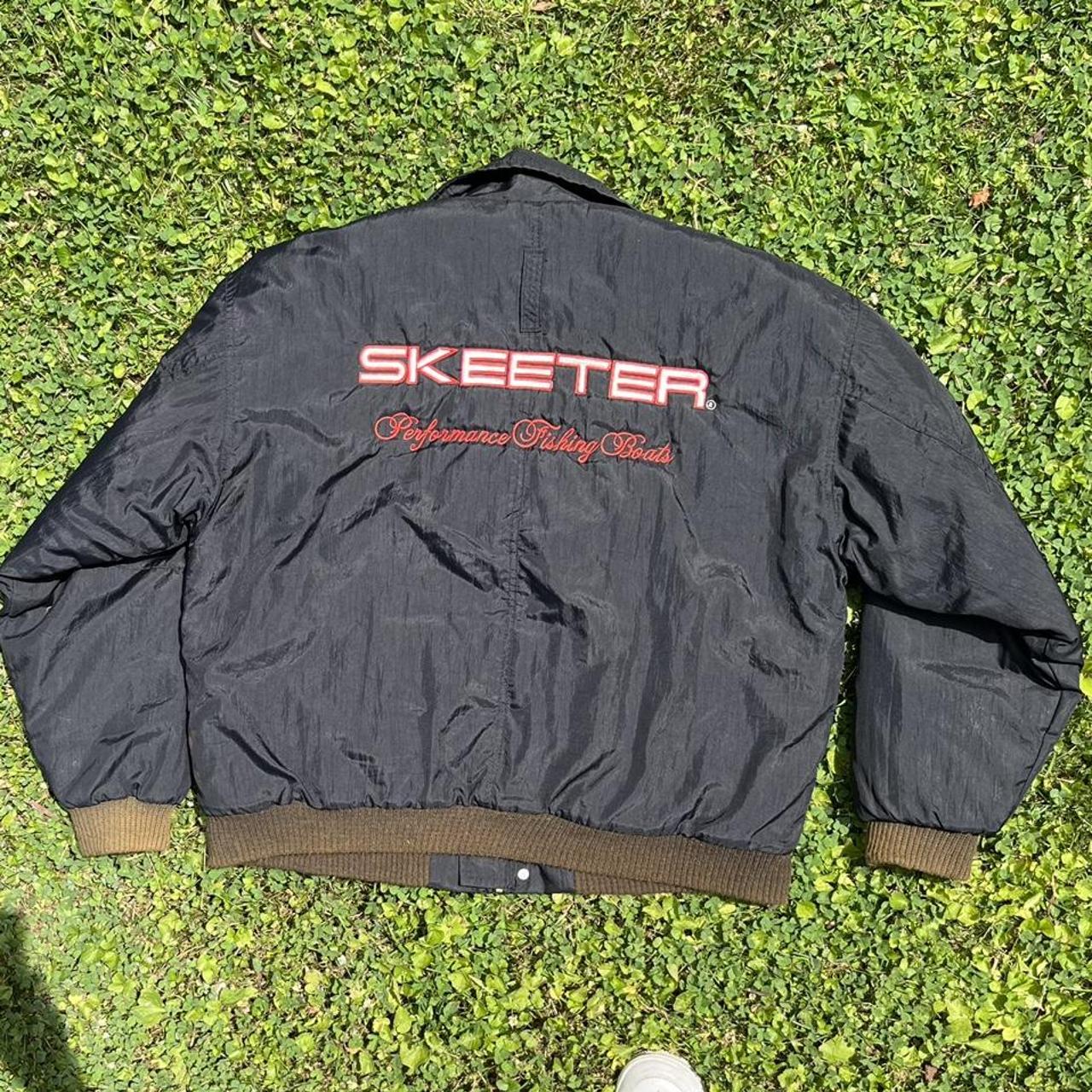 Retro Skeeter Fishing Puffer Jacket 💰Accepting... - Depop