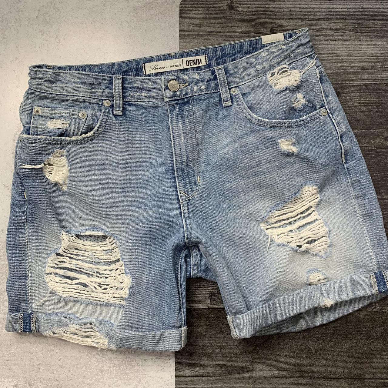 Lovers + Friends Dylan Boyfriend Distressed Cuffed... - Depop