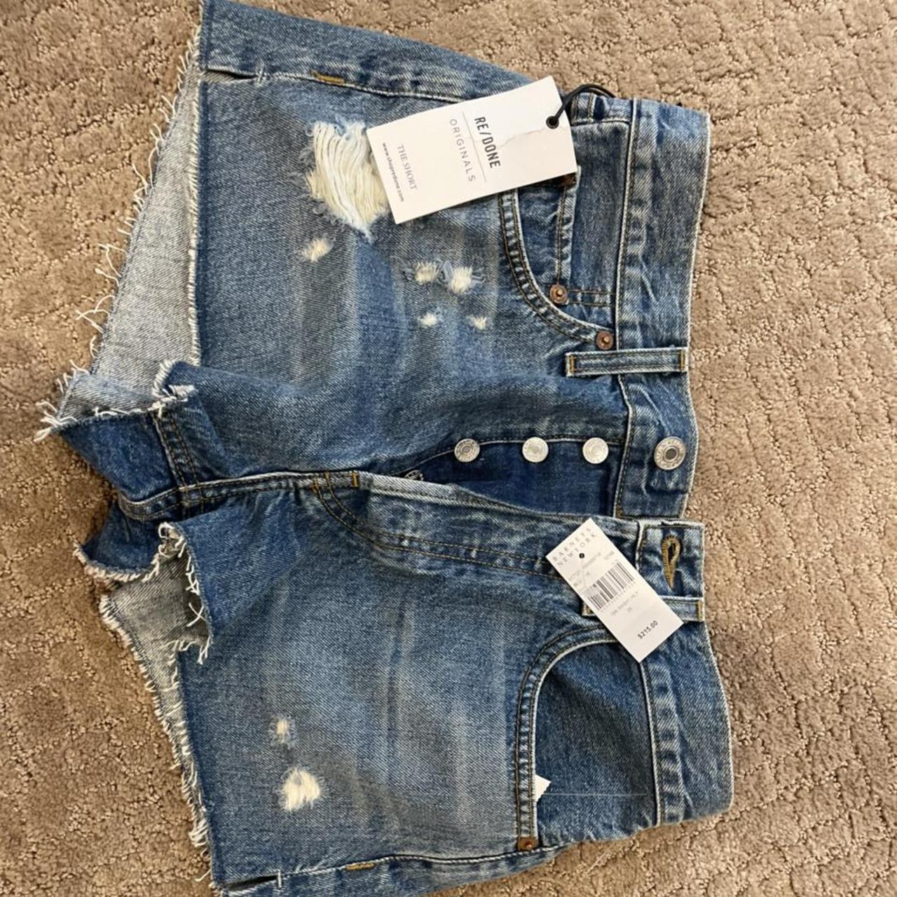 super cute redone jean shorts never worn brand new... - Depop