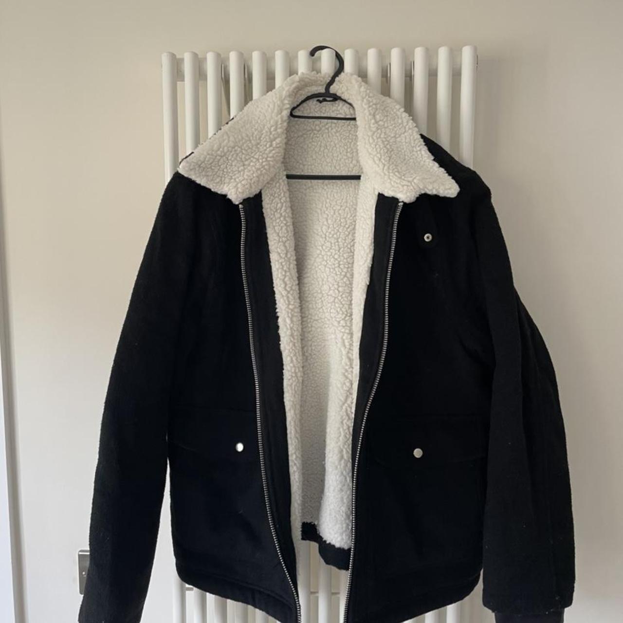 Weekday Men's Black and White Jacket | Depop