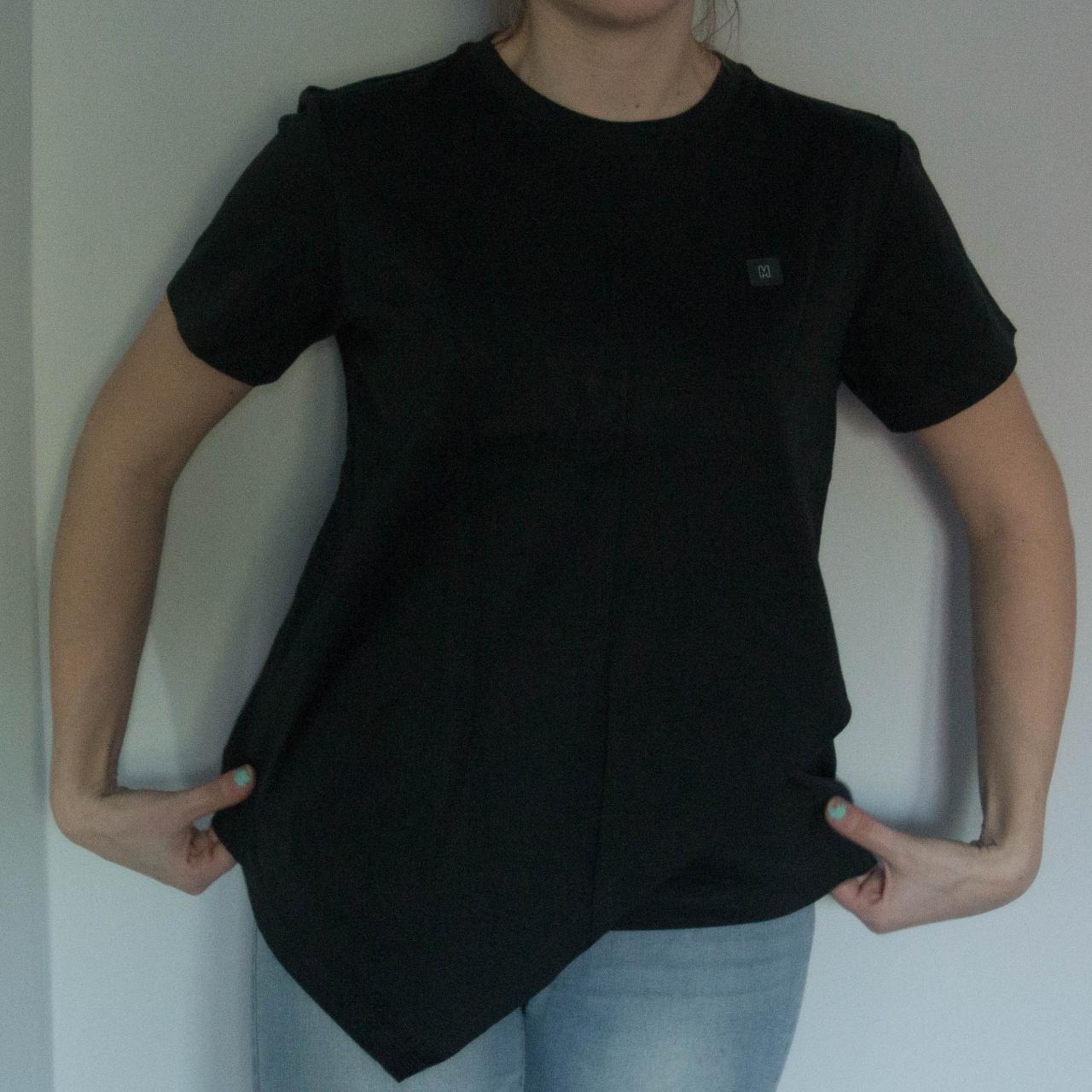 statement t-shirt with pointed front FREE NEXT DAY... - Depop