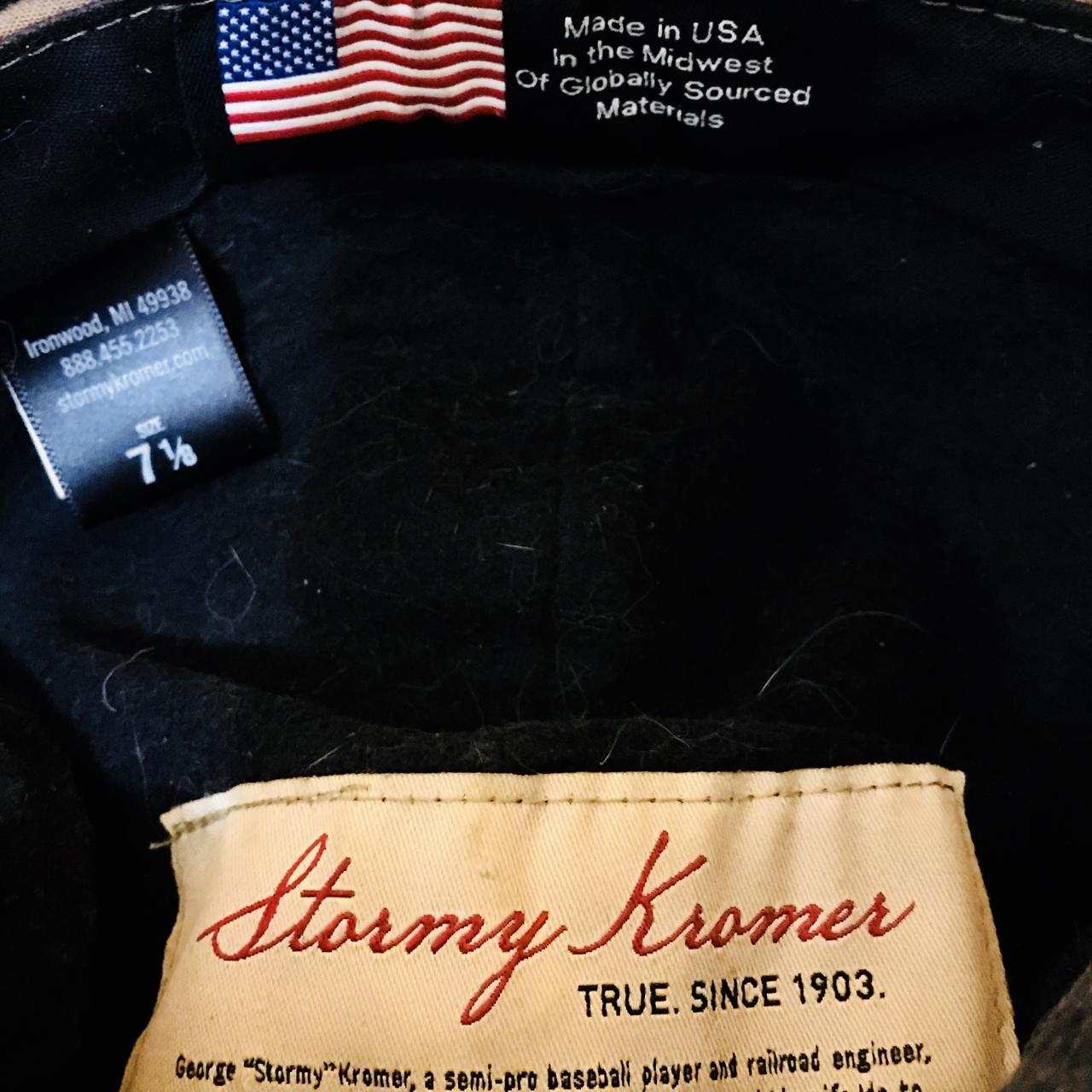 Classic plaid Stormy Kromer hat. Band lowers to... - Depop