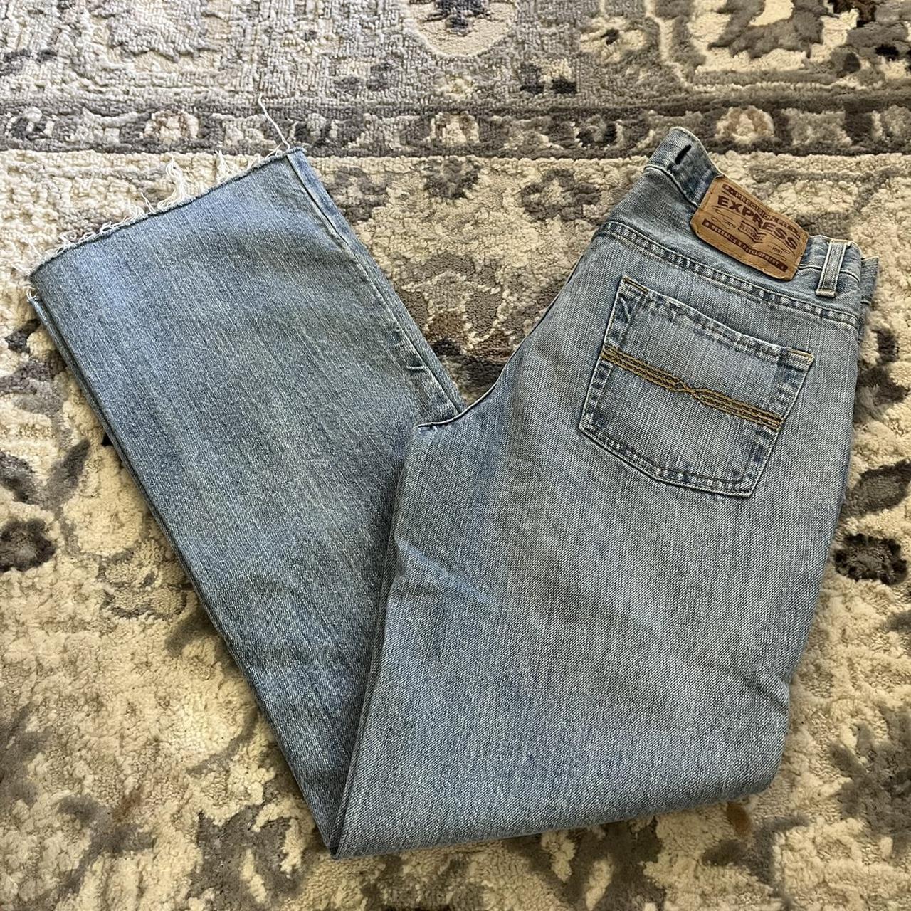 Express Women's Blue Jeans | Depop