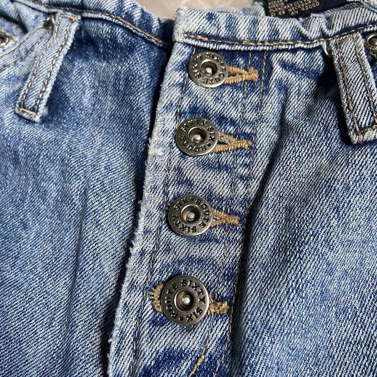 90s/2000s vintage route 66 light wash flared jeans... - Depop