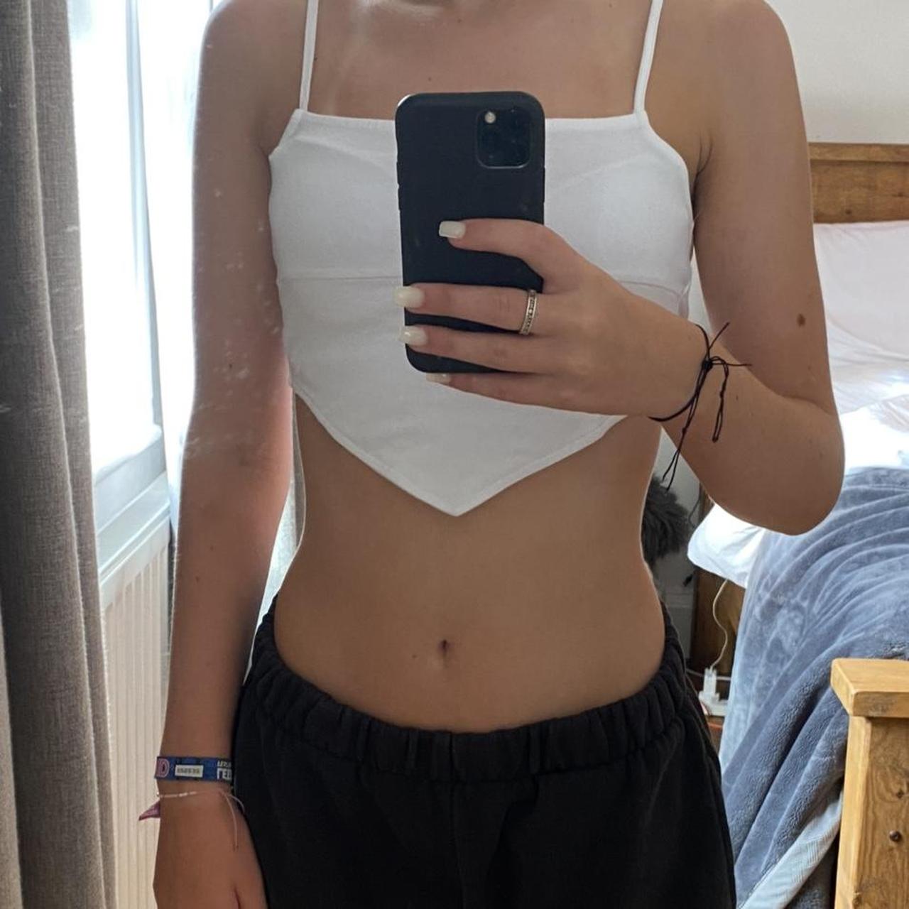 White backless crop top ASOS UK6 - Depop