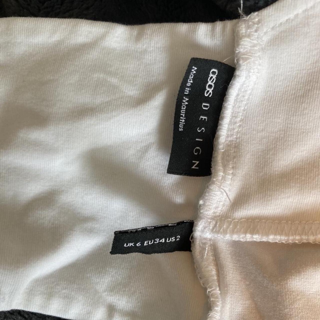 White backless crop top ASOS UK6 - Depop