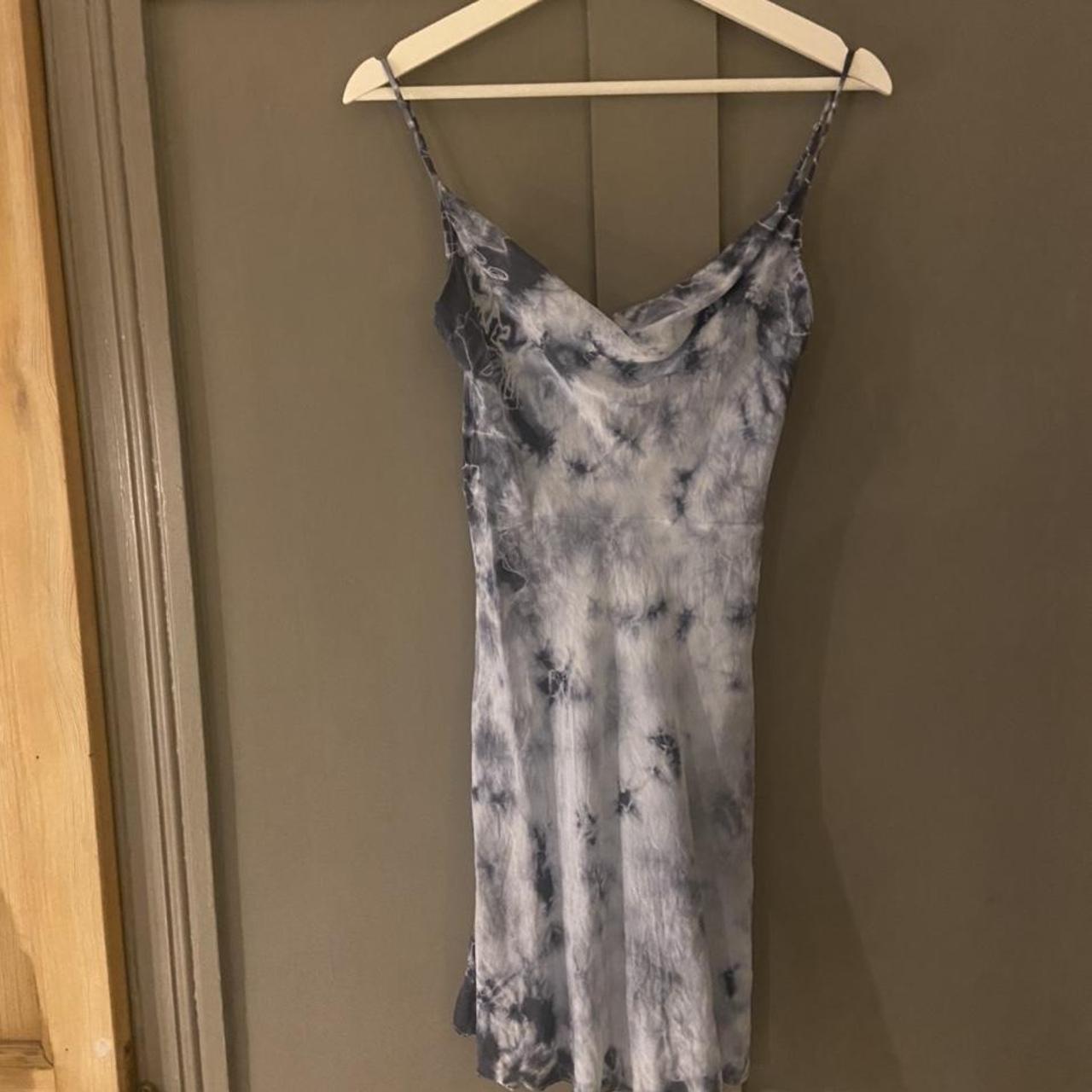 Réalisation Par Women's White and Blue Dress | Depop