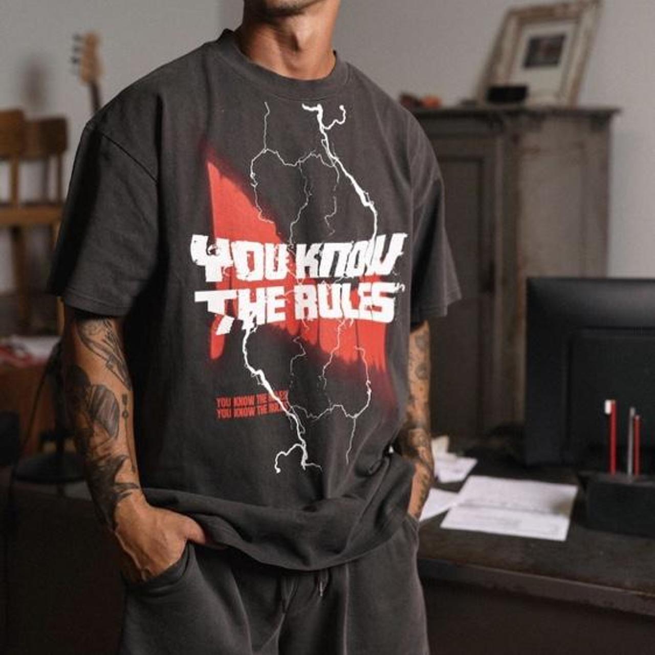 YKTR LIGHTNING TEE SIZE: XLARGE / XL 8/10 Condition - Depop