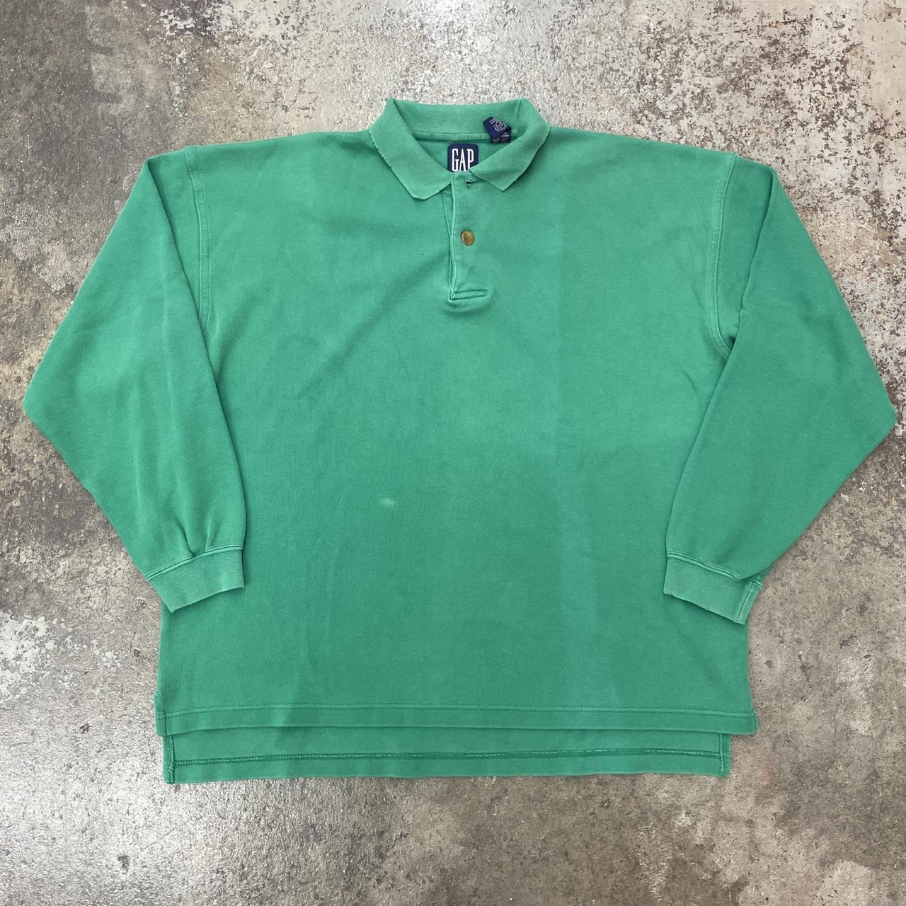 vintage 1990s gap Long sleeve rugby polo shirt Fit... - Depop