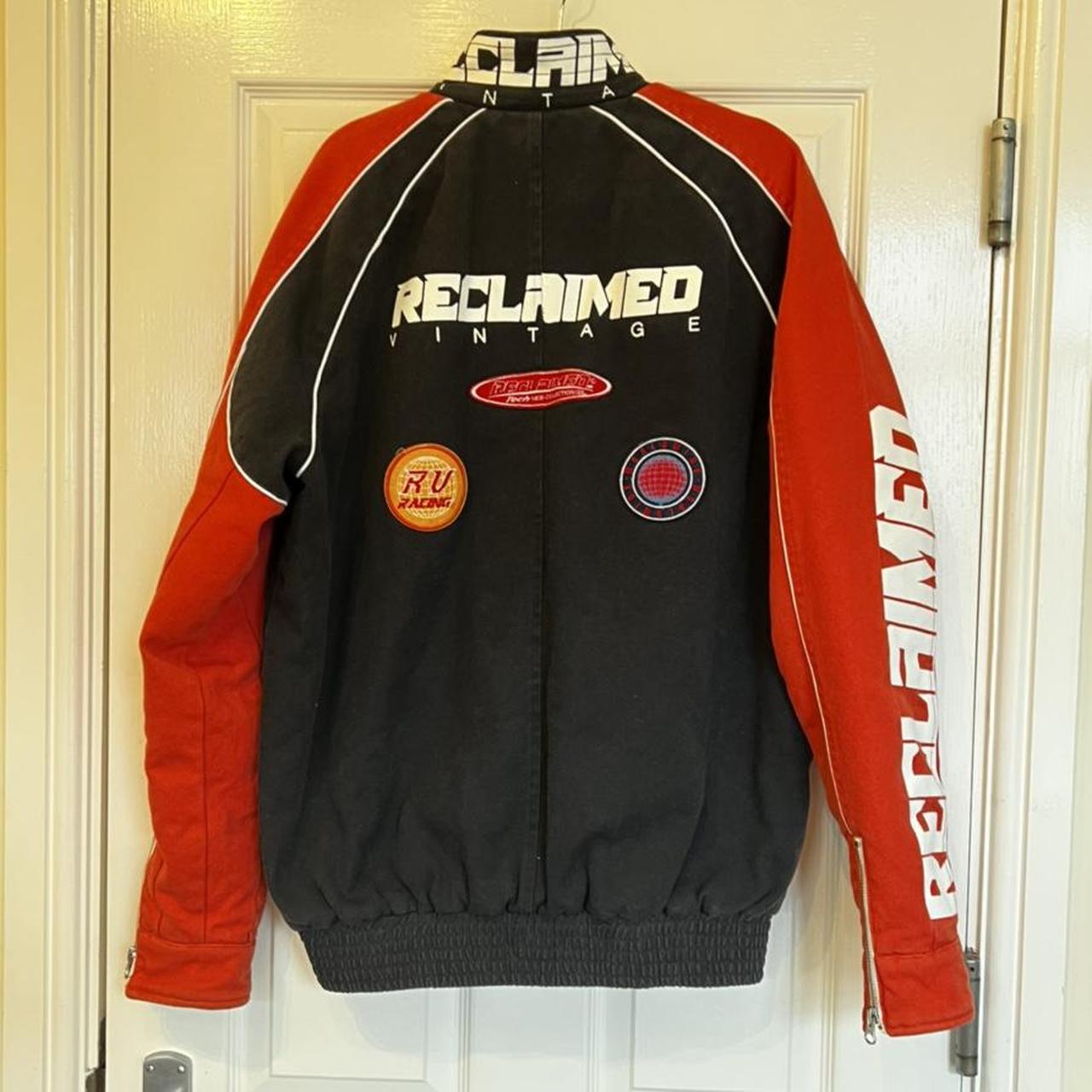 Reclaimed vintage racing jacket -size small but... - Depop