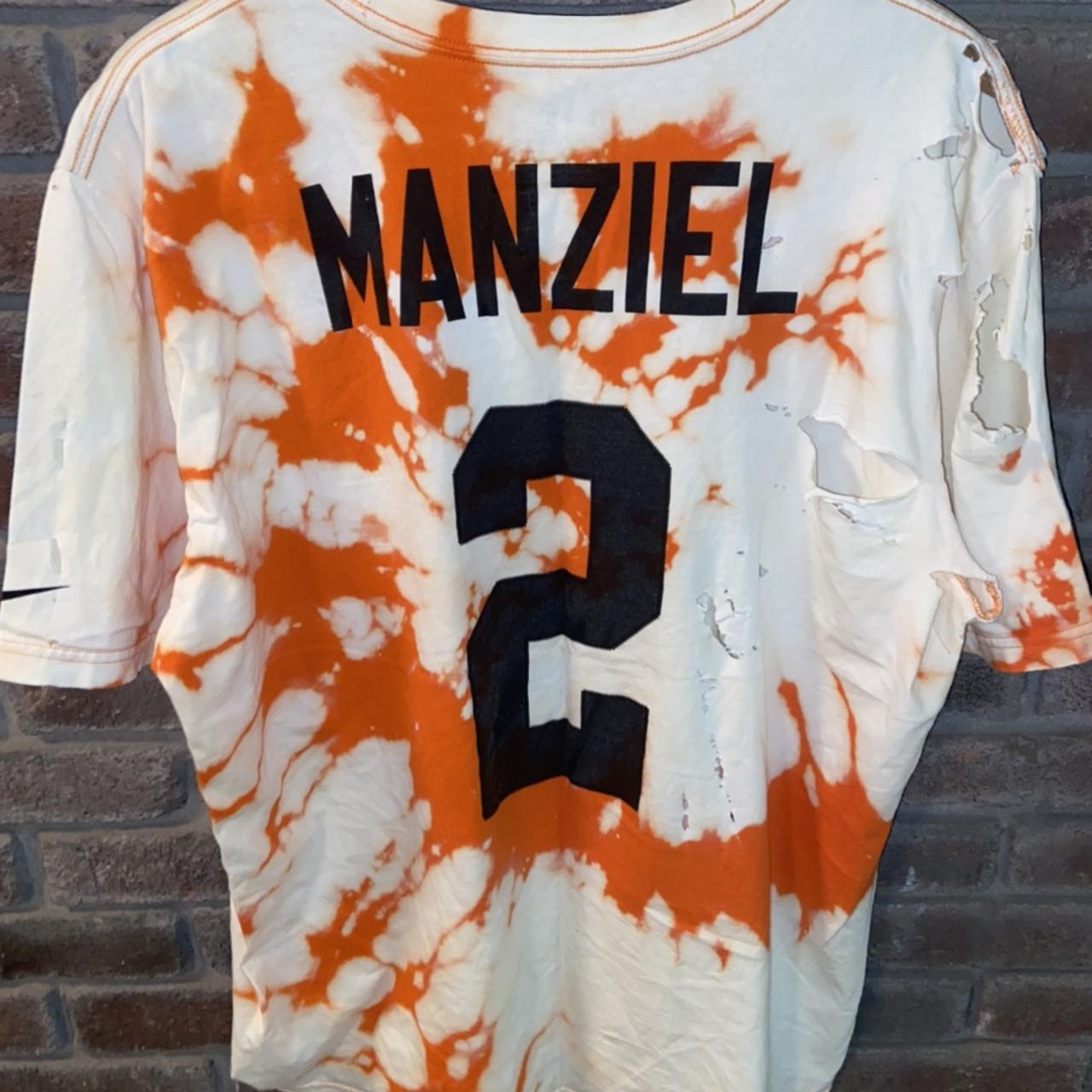 Custom Bleach Dyed and Thrashed Johnny Manziel... - Depop
