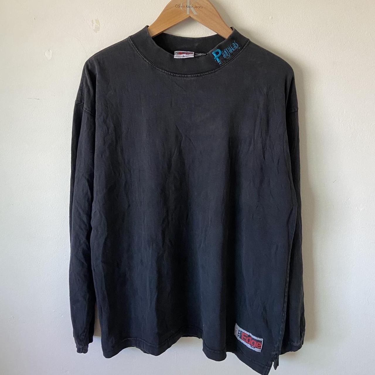 Vintage 90s Carolina Panthers NFL turtle neck long... - Depop