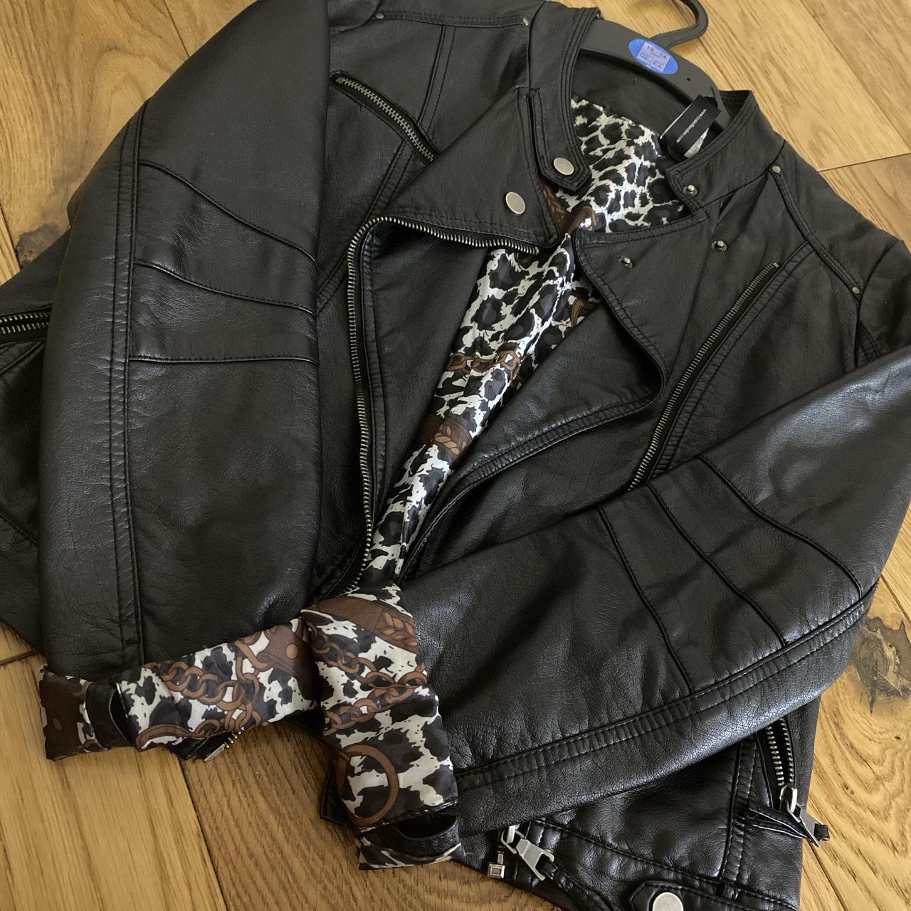 Isabel London black leather jacket Worn a few... - Depop