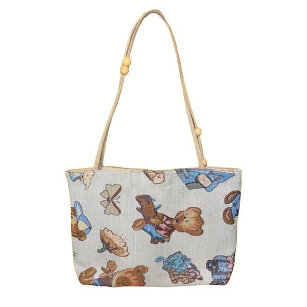 Handmade Teddy Bear Purse Long Strap Zipper... - Depop