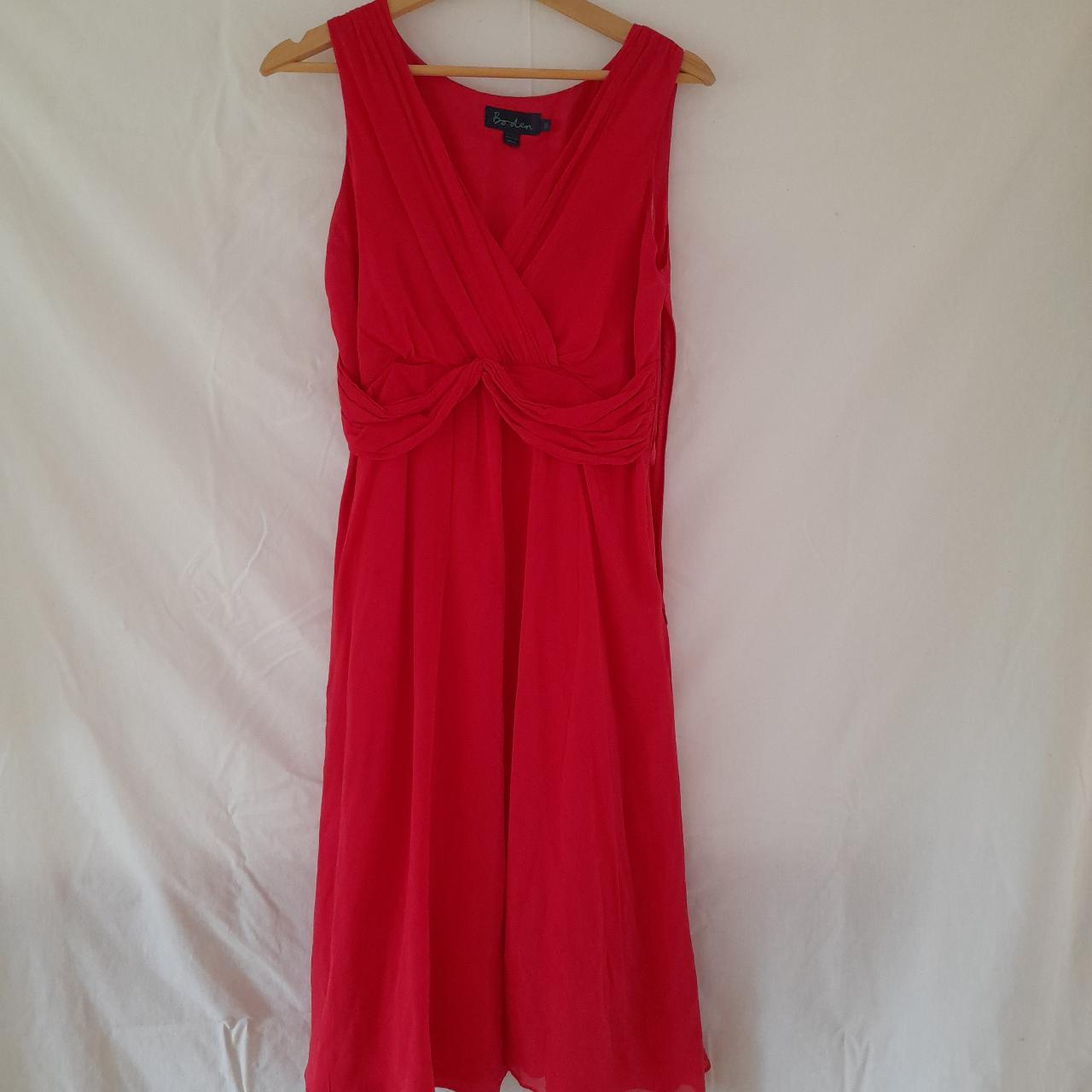 Red floaty dress, some very small snags on the... - Depop