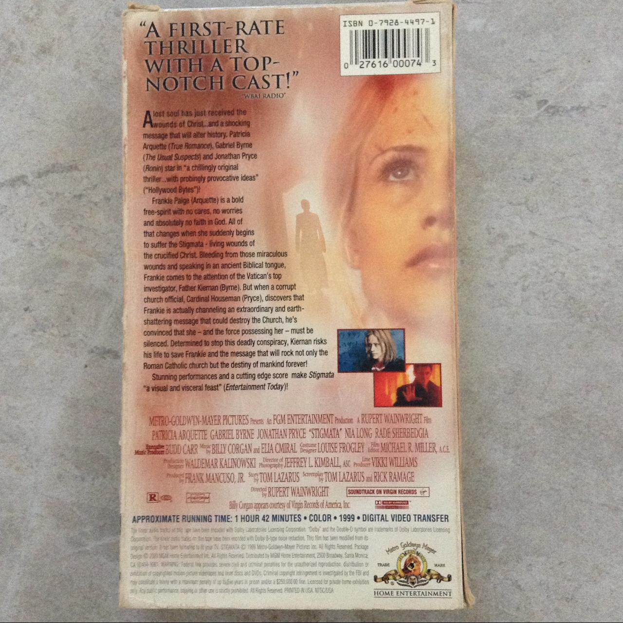 Stigmata movie on VHS in perfect condition.... - Depop