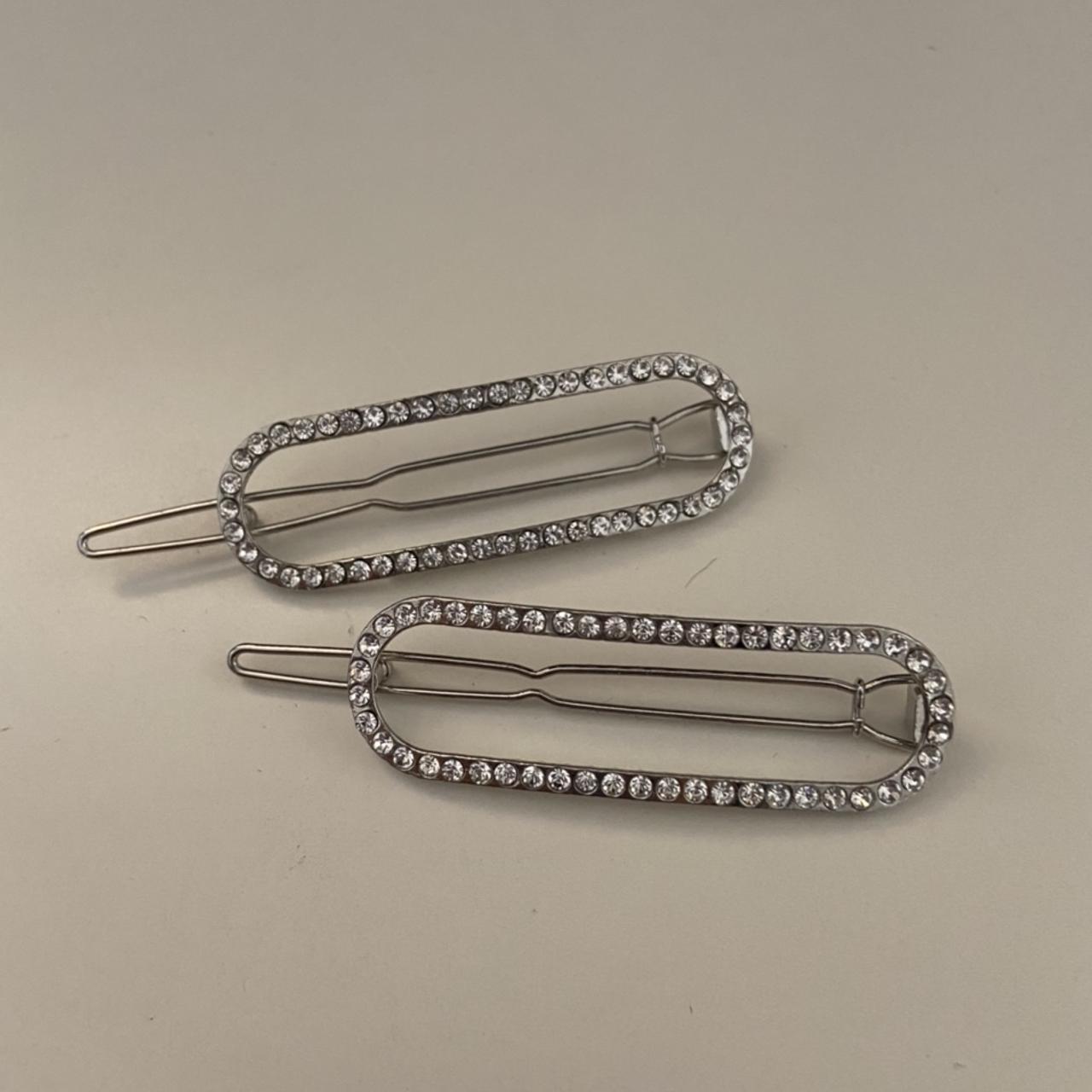 Sparkling Rounded Rectangle Hairpin #diamond... - Depop