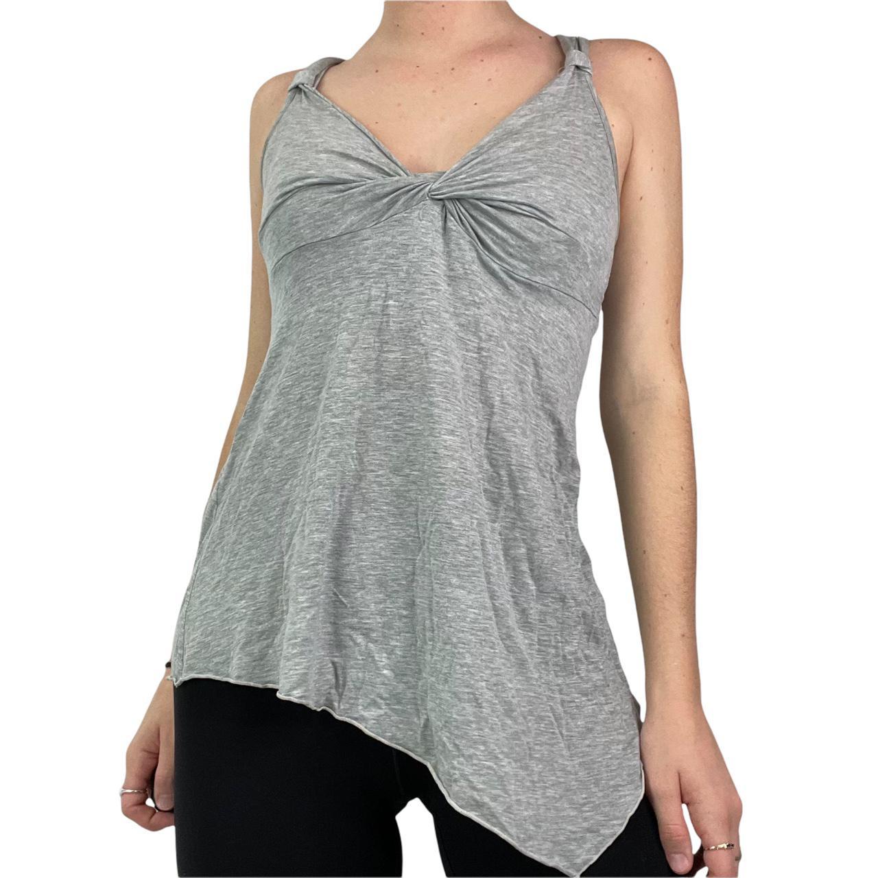 the grey cami tank top - so comfortable size -... - Depop