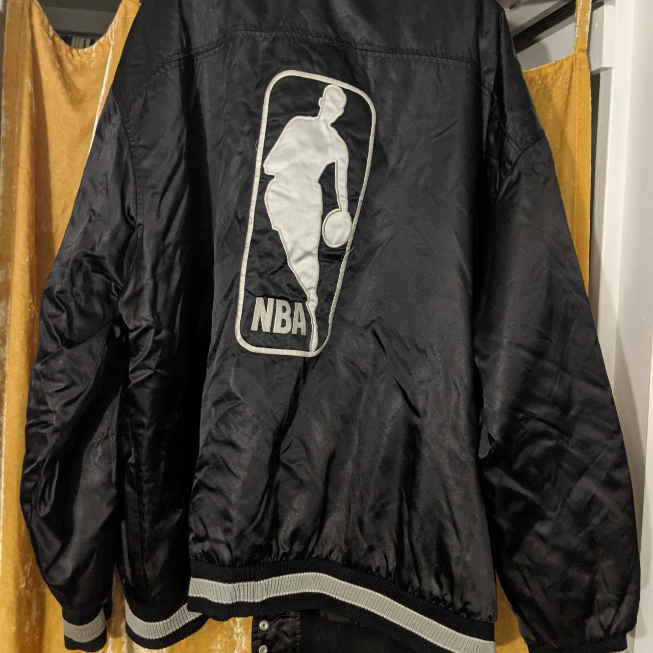 Vintage Satin NBA G-III Carl Banks XXXXL Bomber... - Depop