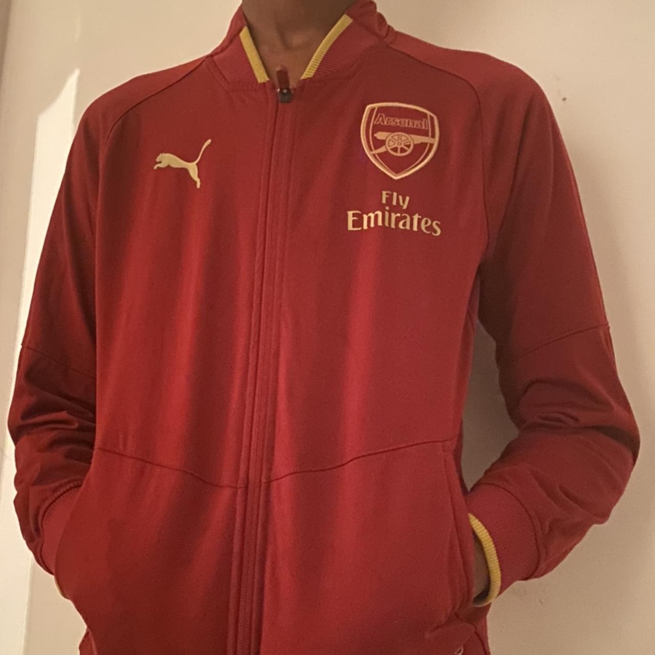 arsenal zip up track jacket tags football vintage... - Depop