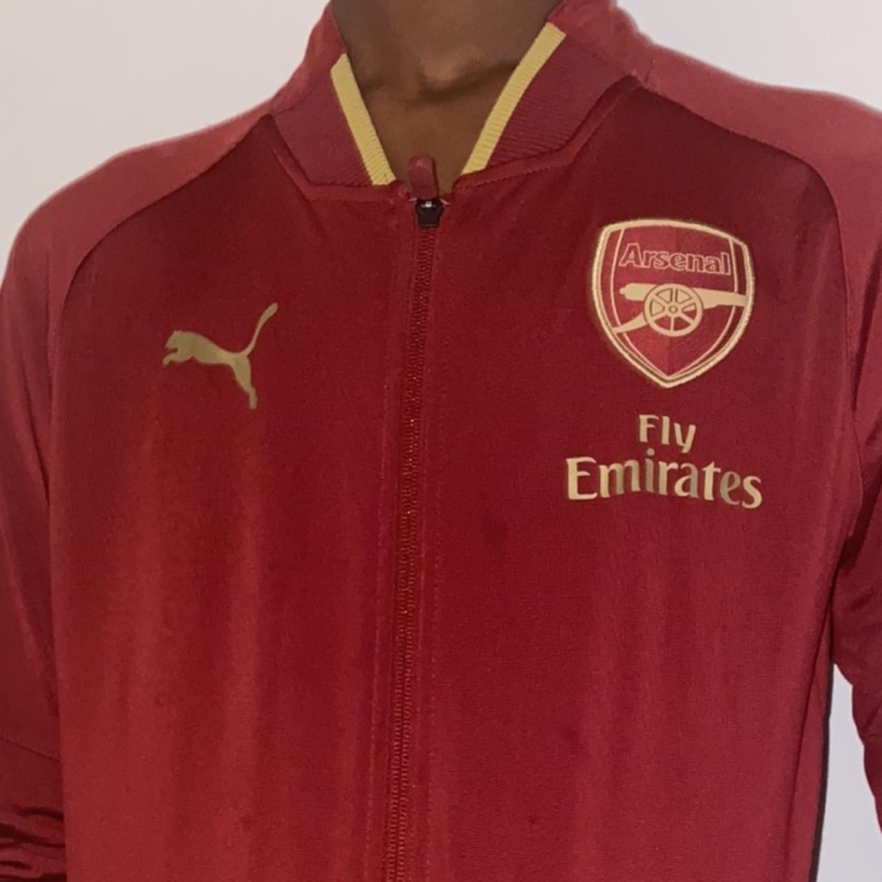 arsenal zip up track jacket tags football vintage... - Depop