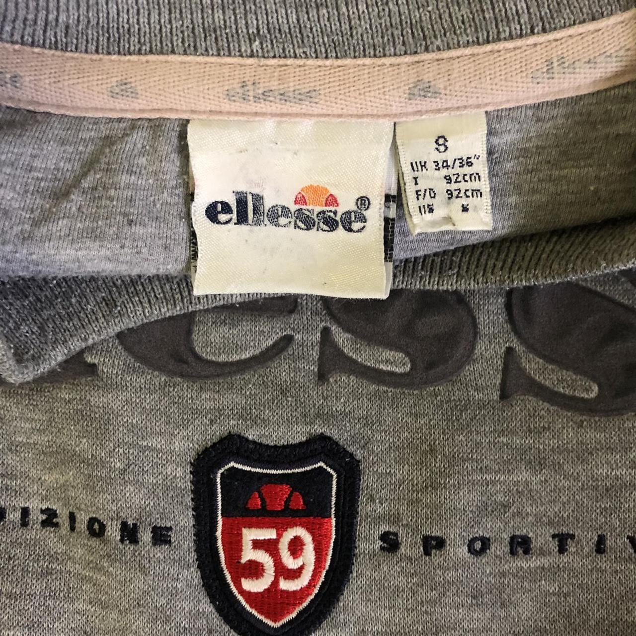 Vintage Ellesse Pullover Sweatshirt in Grey.... - Depop