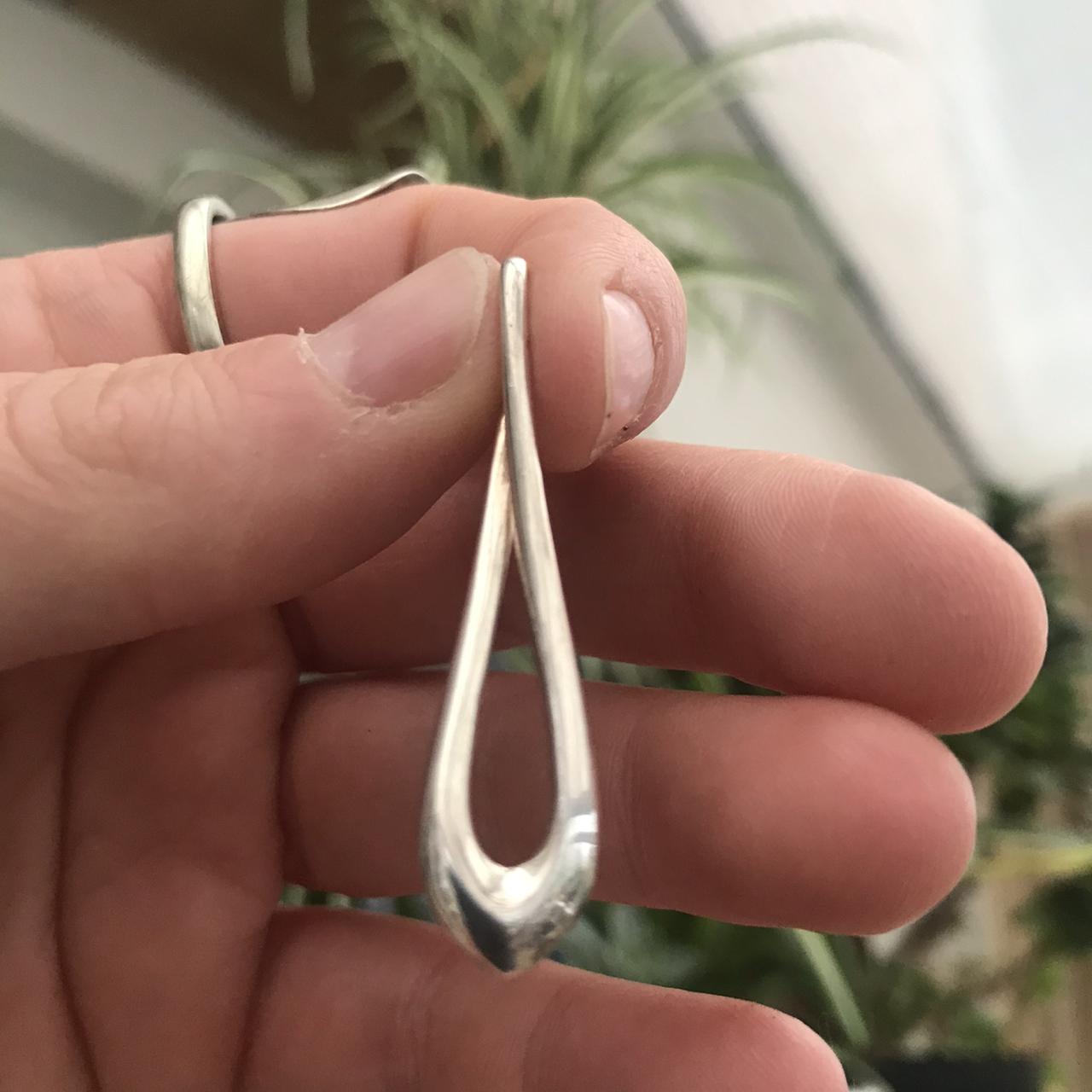 Lovely elongated shape minimal pendant Stamped on... - Depop