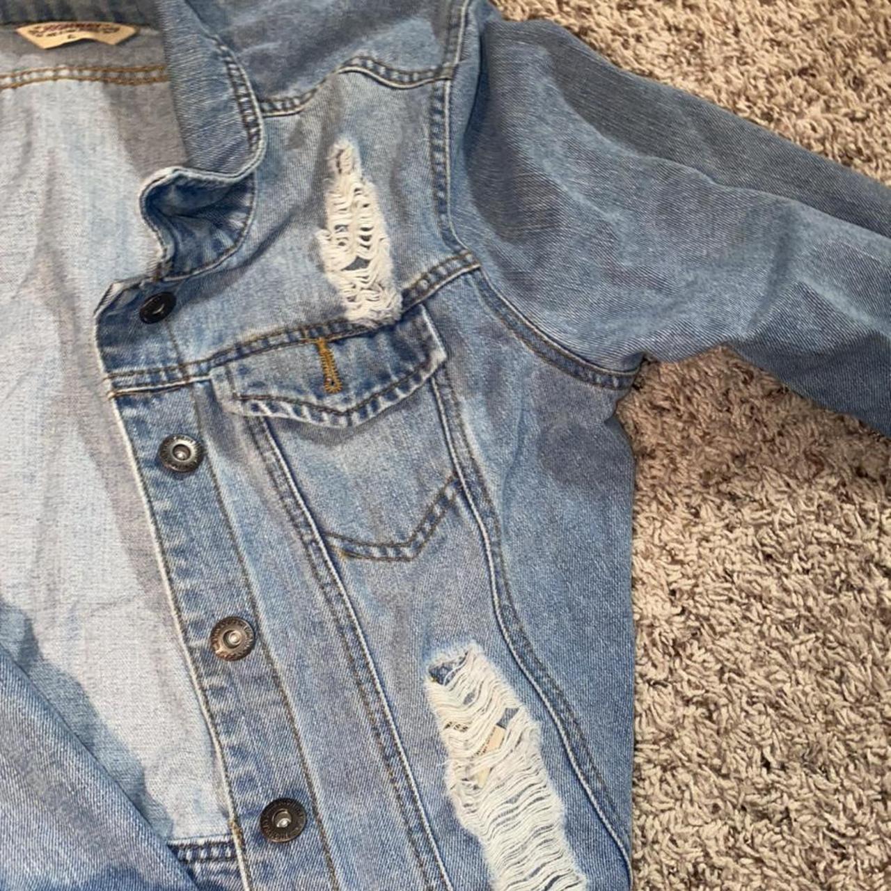 Light blue Jean jacket, very cute and good for... - Depop