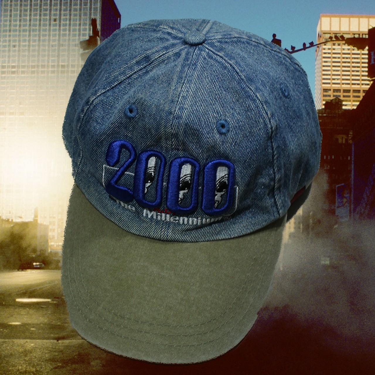 Vintage Y2K 2000 The Millennium Dad Hat Minor stains... - Depop