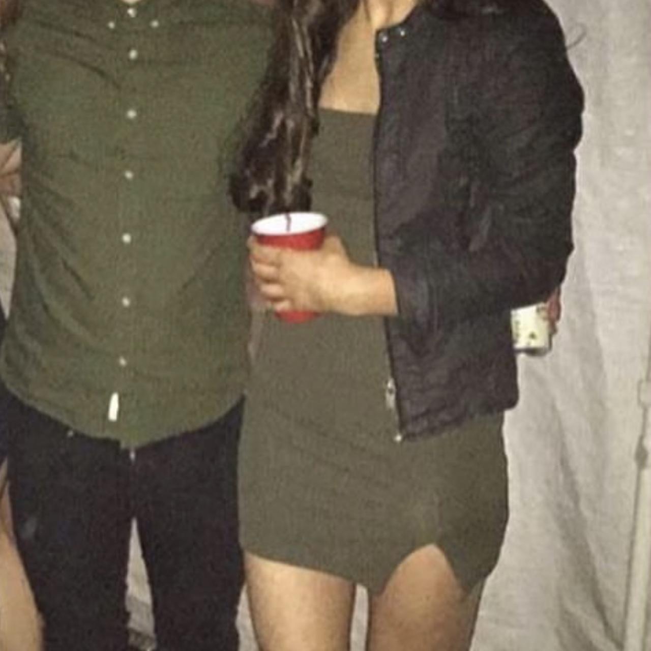 Selling this fab kacky green dress😻bought it on... - Depop