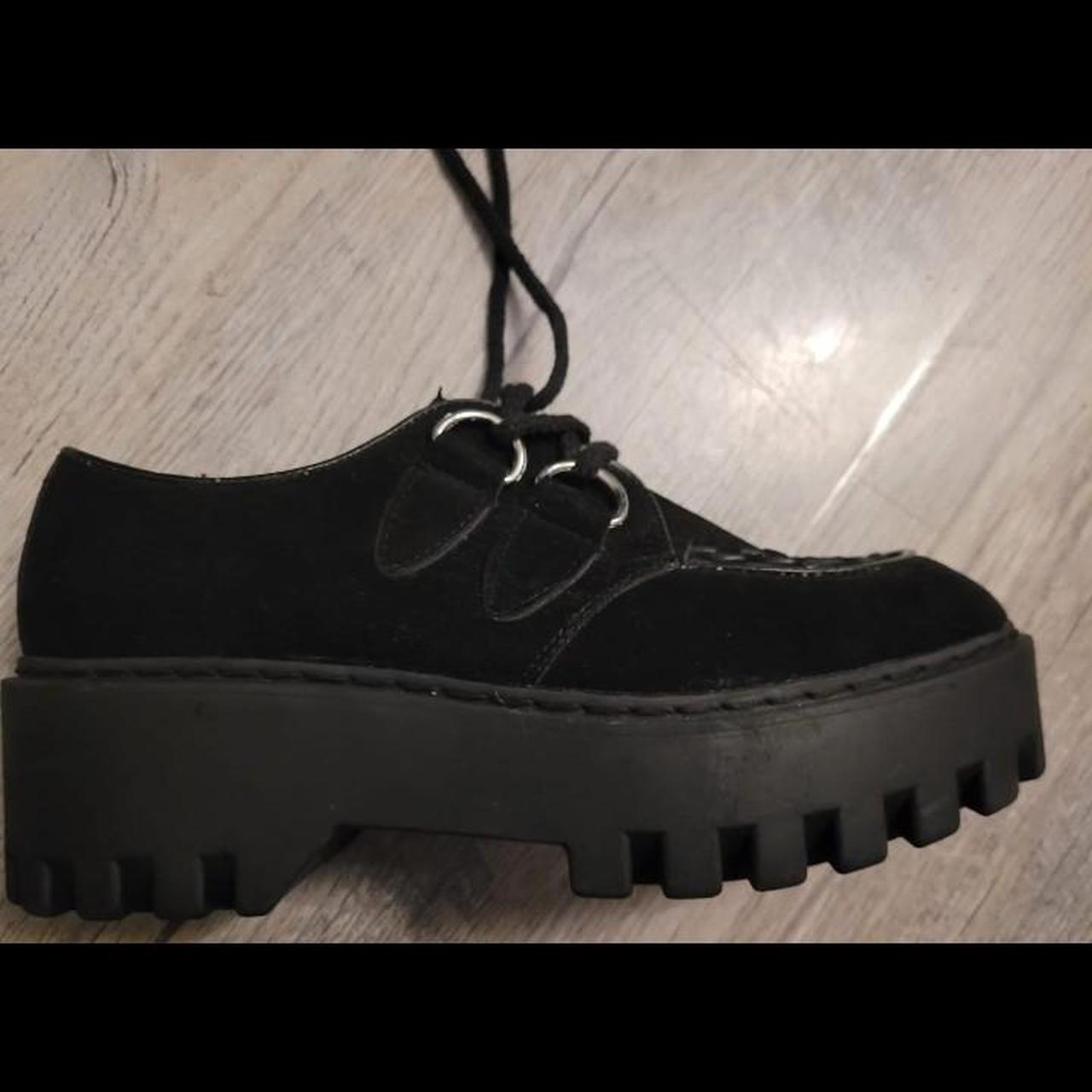 Truffle collection Chunky lace up shoes in Black... - Depop