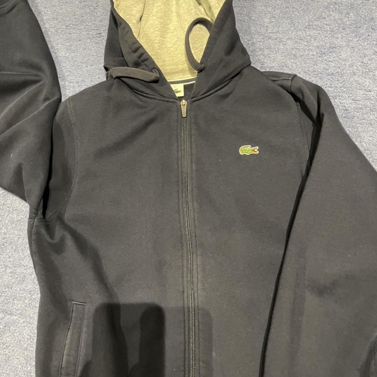 Lacoste zip up hoodie Men’s size medium (would fit... - Depop