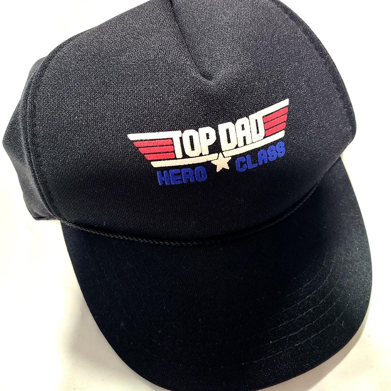 Vintage 80s Top Dad Top Gun trucker hat. Adjustable... - Depop