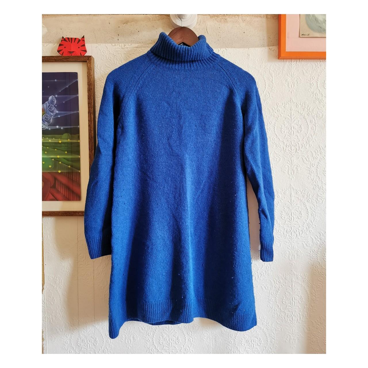 COS colbalt blue tunic dress 🔵 thick wool cashmere... - Depop