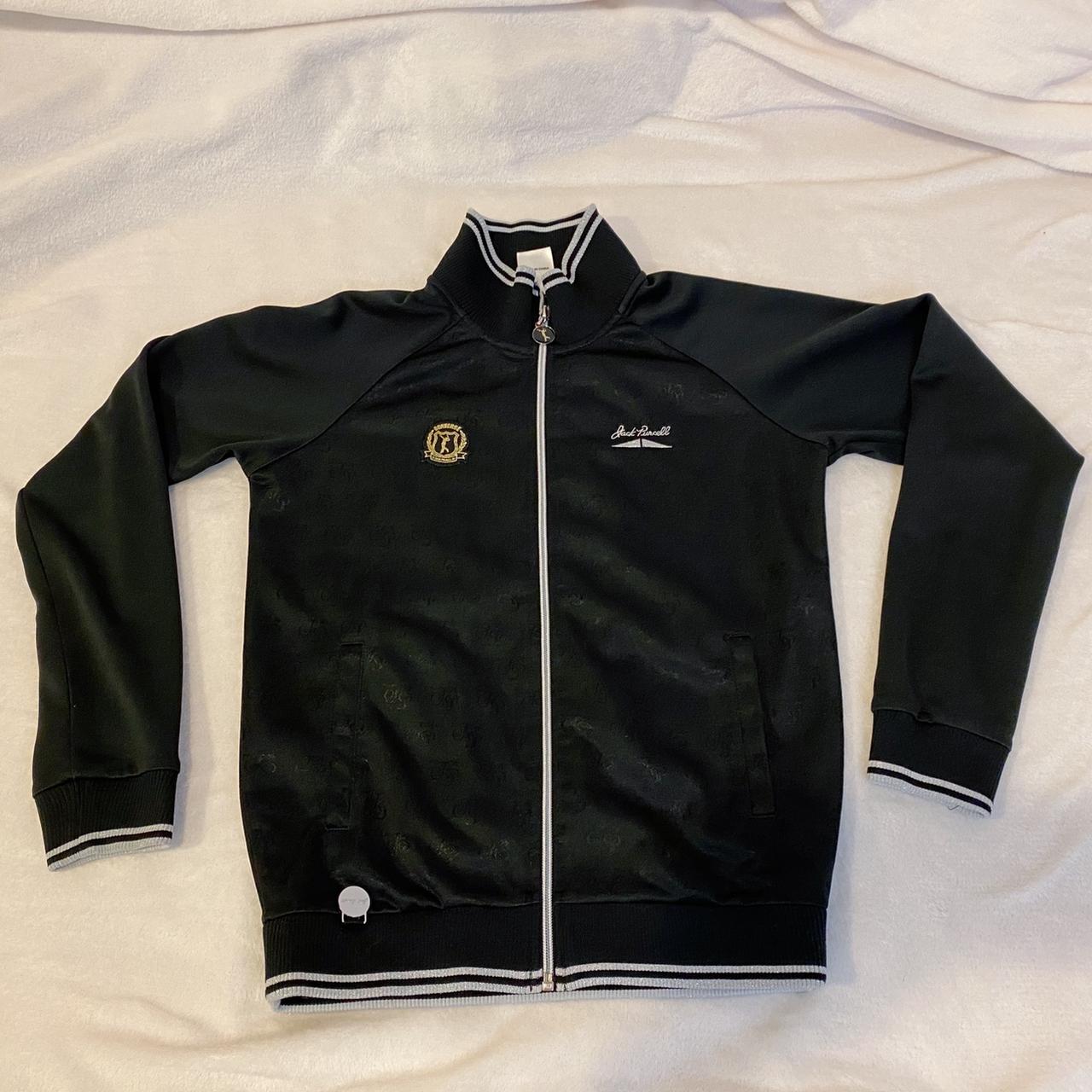 Converse Jack Purcell zip up track jacket. Women M... - Depop