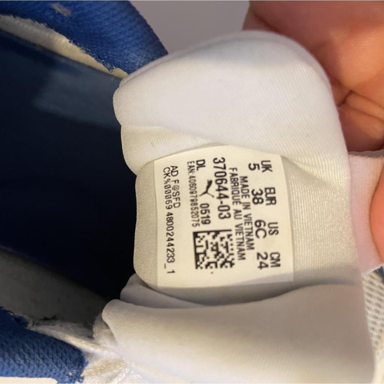 Size 5 Puma XSR trainers in red blue and white-... - Depop