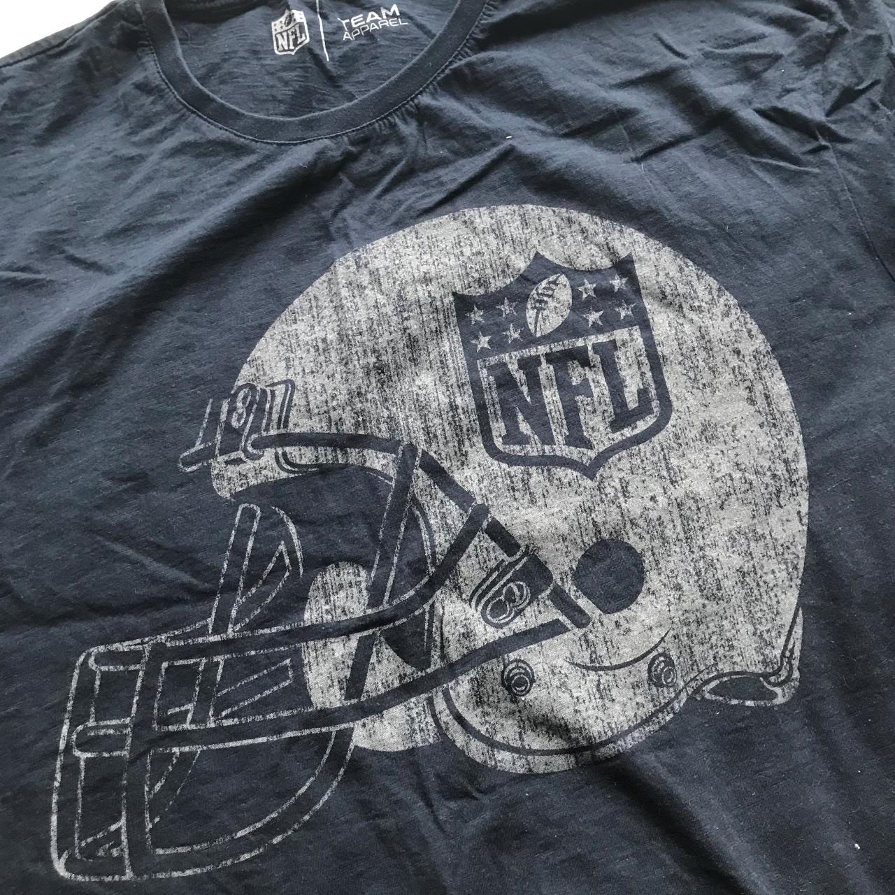 NFL - Shield Logo on Helmet - Vintage Style T-Shirt... - Depop