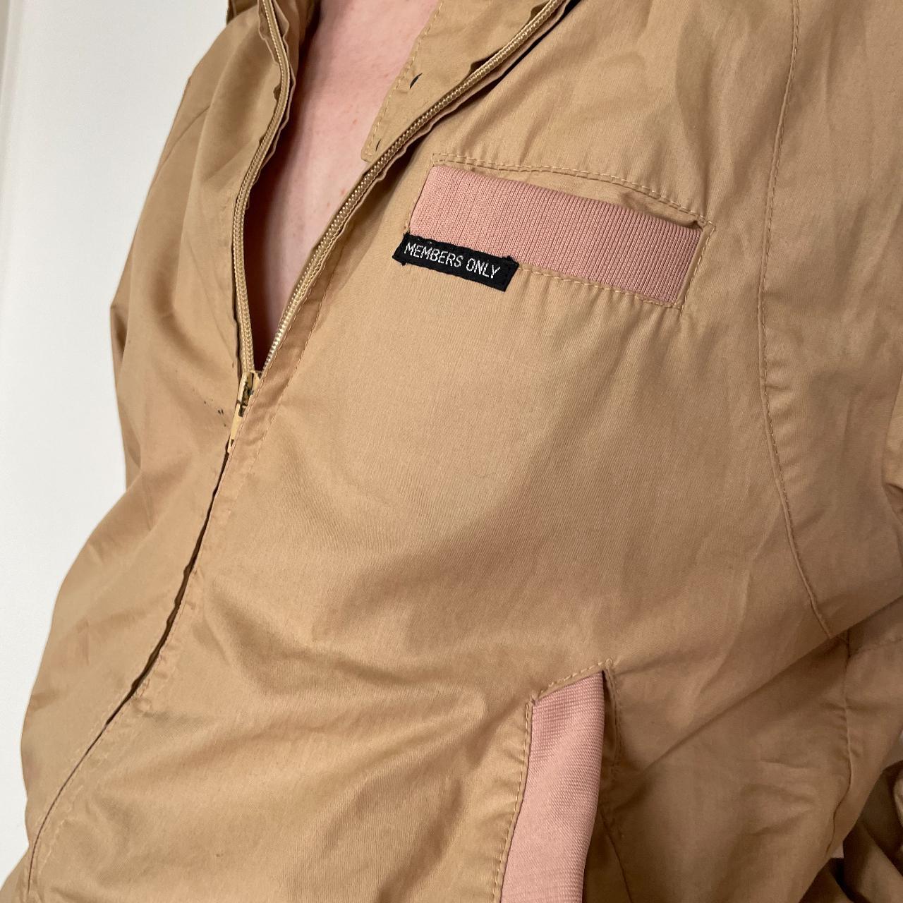 Members Only Women's Tan and Khaki Jacket | Depop